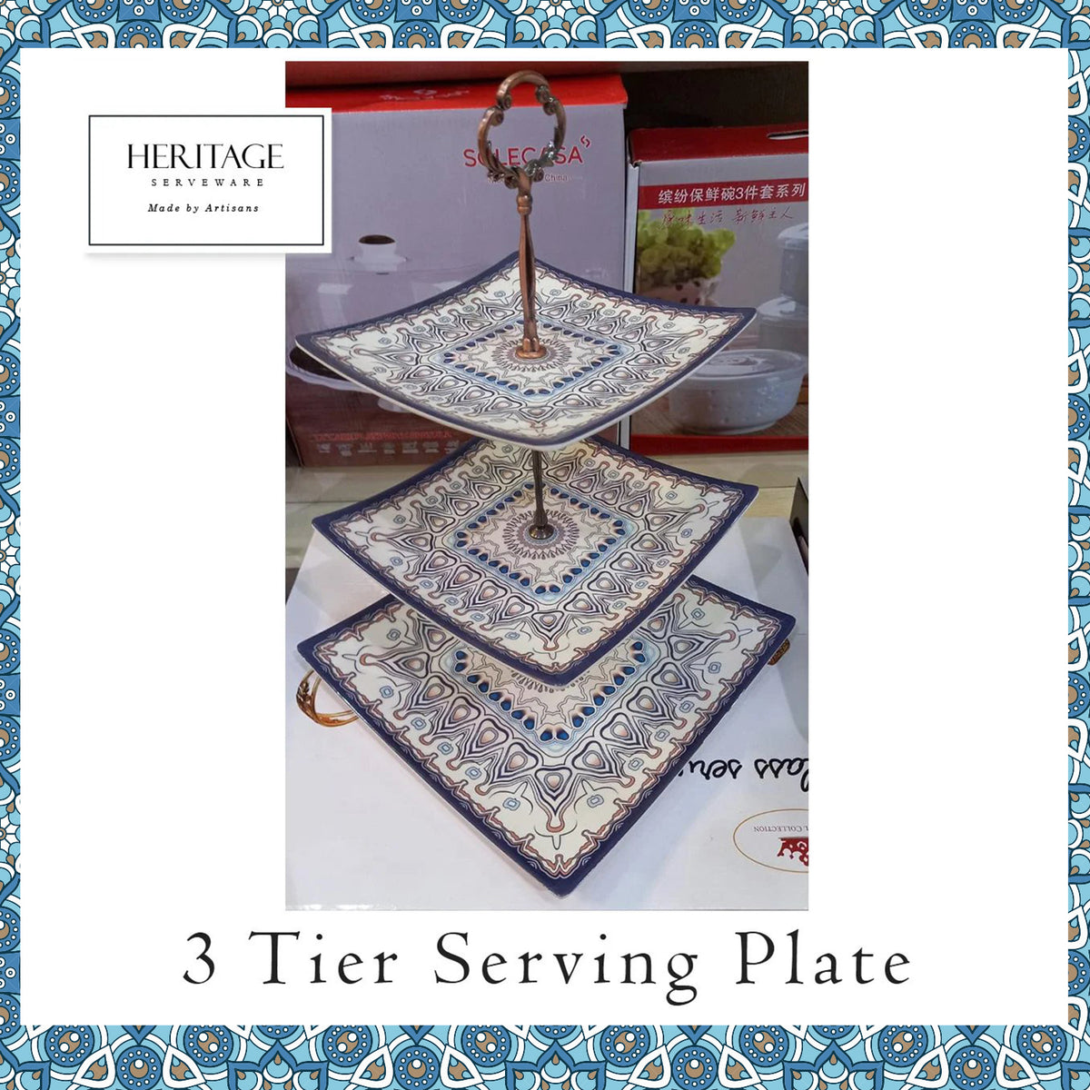 Three Tier Serving Platter - Square